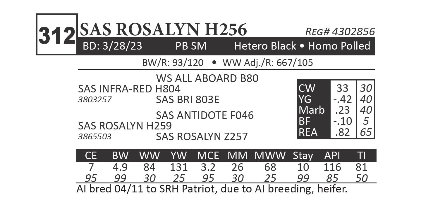 Lot 312: Springer Simmentals - Value Based Simmental Genetics Bull ...