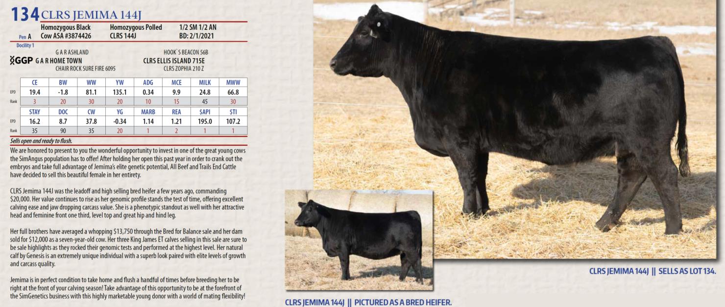 Lot 134: Bred for Balance - Annual Simmental & SimAngus Production Sale | DVAuction