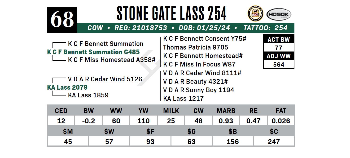 Lot 68: Stone Gate Farms Spring Production Sale - Annual Production ...