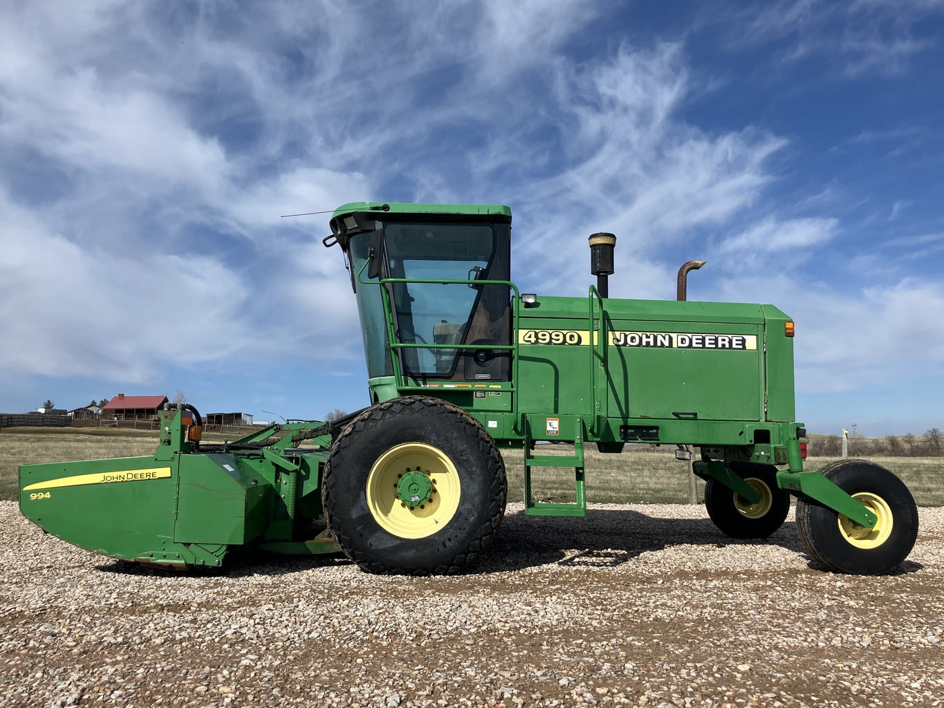 Lot 4234 - '02 JD 4990 w/ JD 994 14' Rotary Head. Onsite-Belle Fourche ...