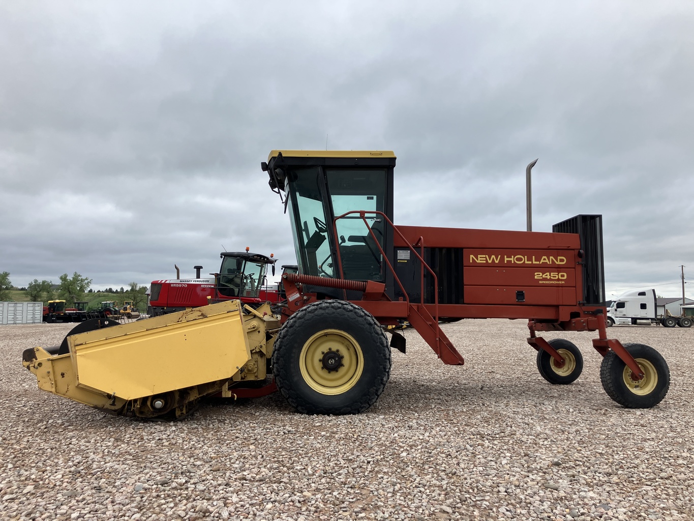 Lot 4360 - '94 NH 2450 Windrower w/14' Sickle Head. Onsite-Belle ...