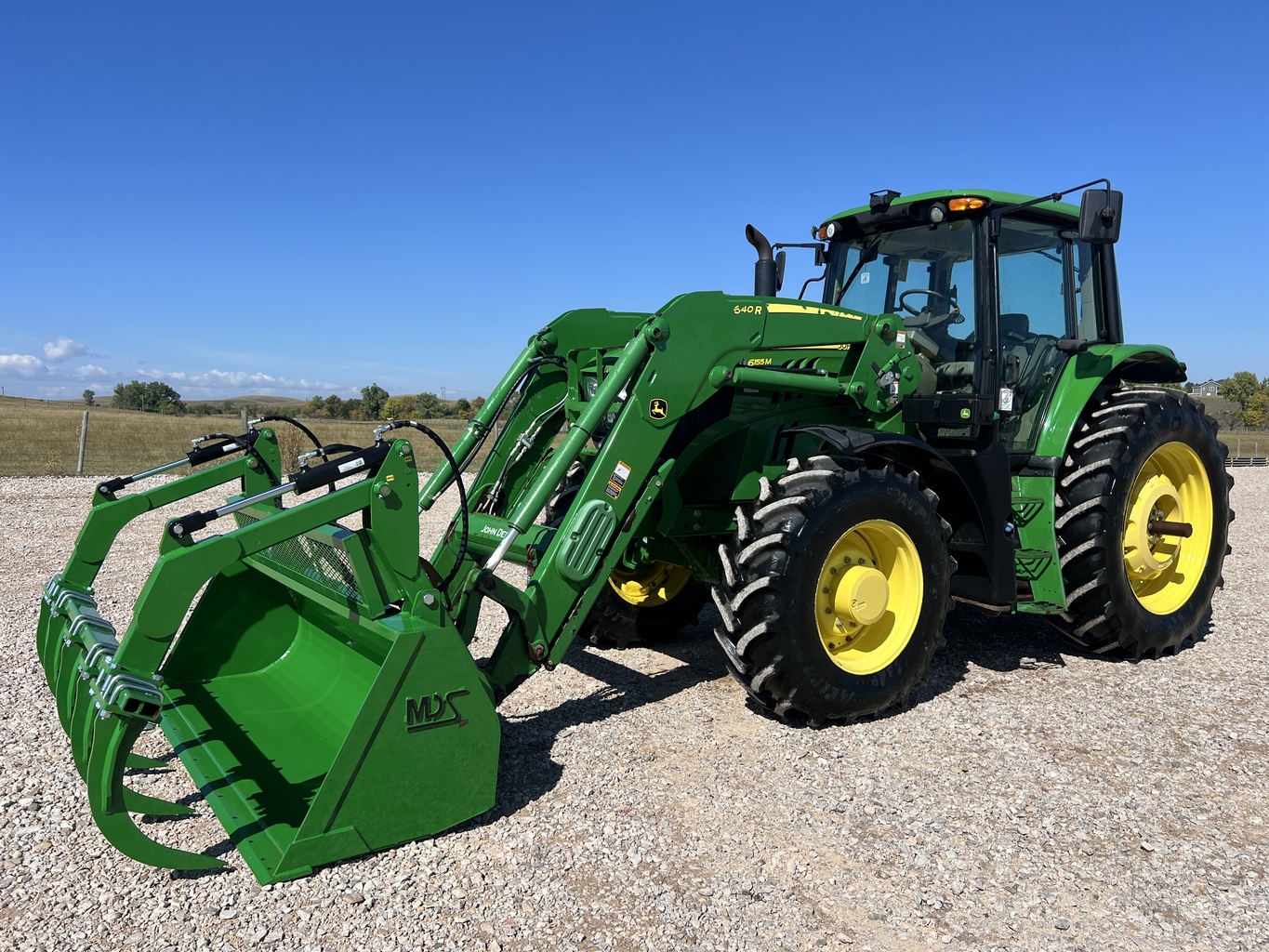 Lot 4728 - '21 JD 6155M MFWD PQ w/JD 640R LOADER. ONSITE-BELLE FOURCHE ...