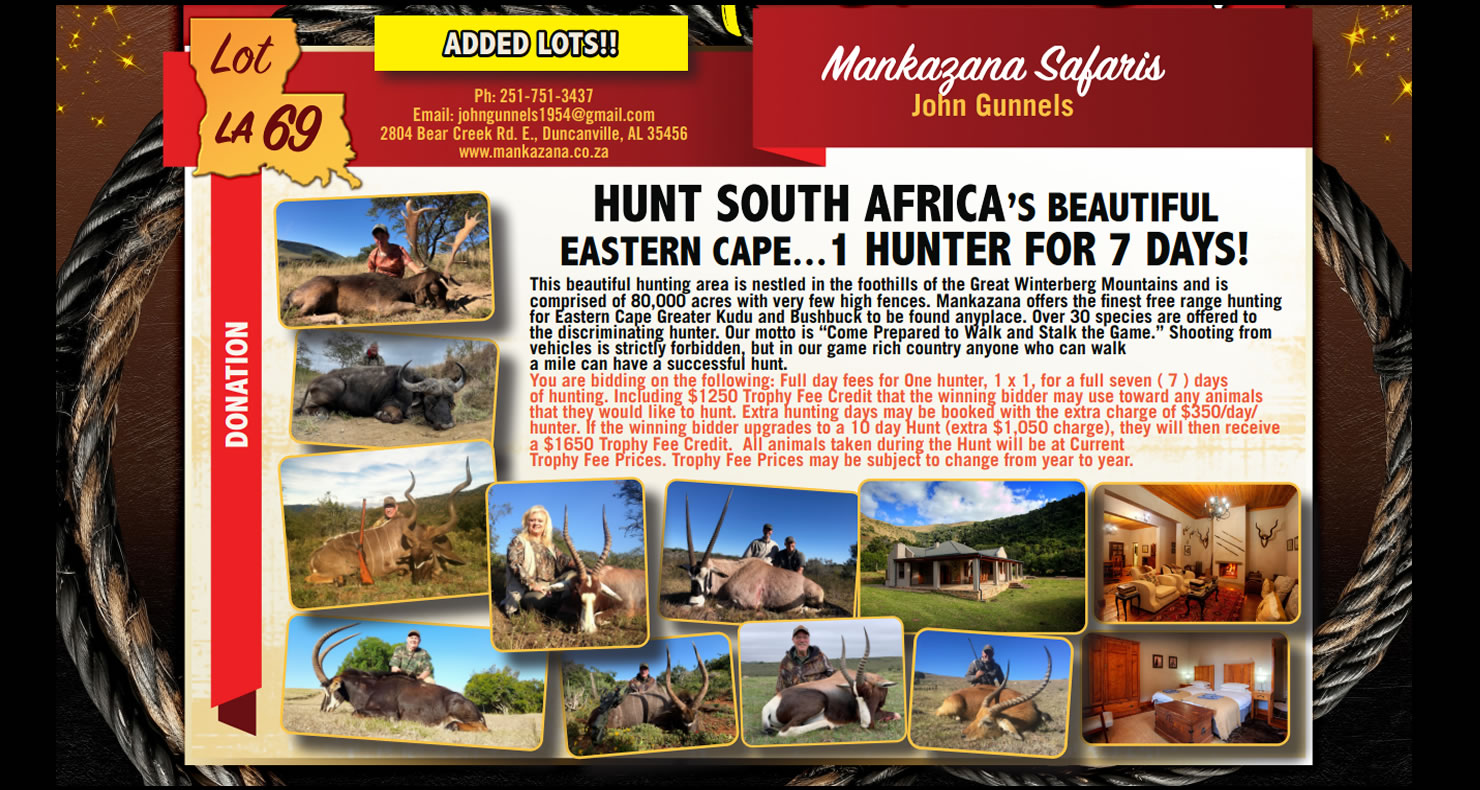 Lot la69: Whitetail Sales Auction LLC - Southern Top 30 Whitetail Extravaganza In Conjunction ...