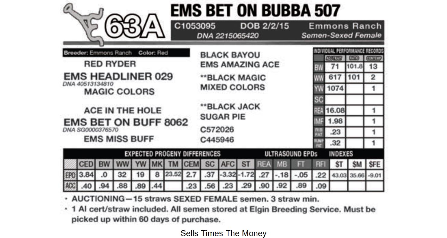 Lot 63a: Emmons Ranch - Bull & Female Sale | DVAuction