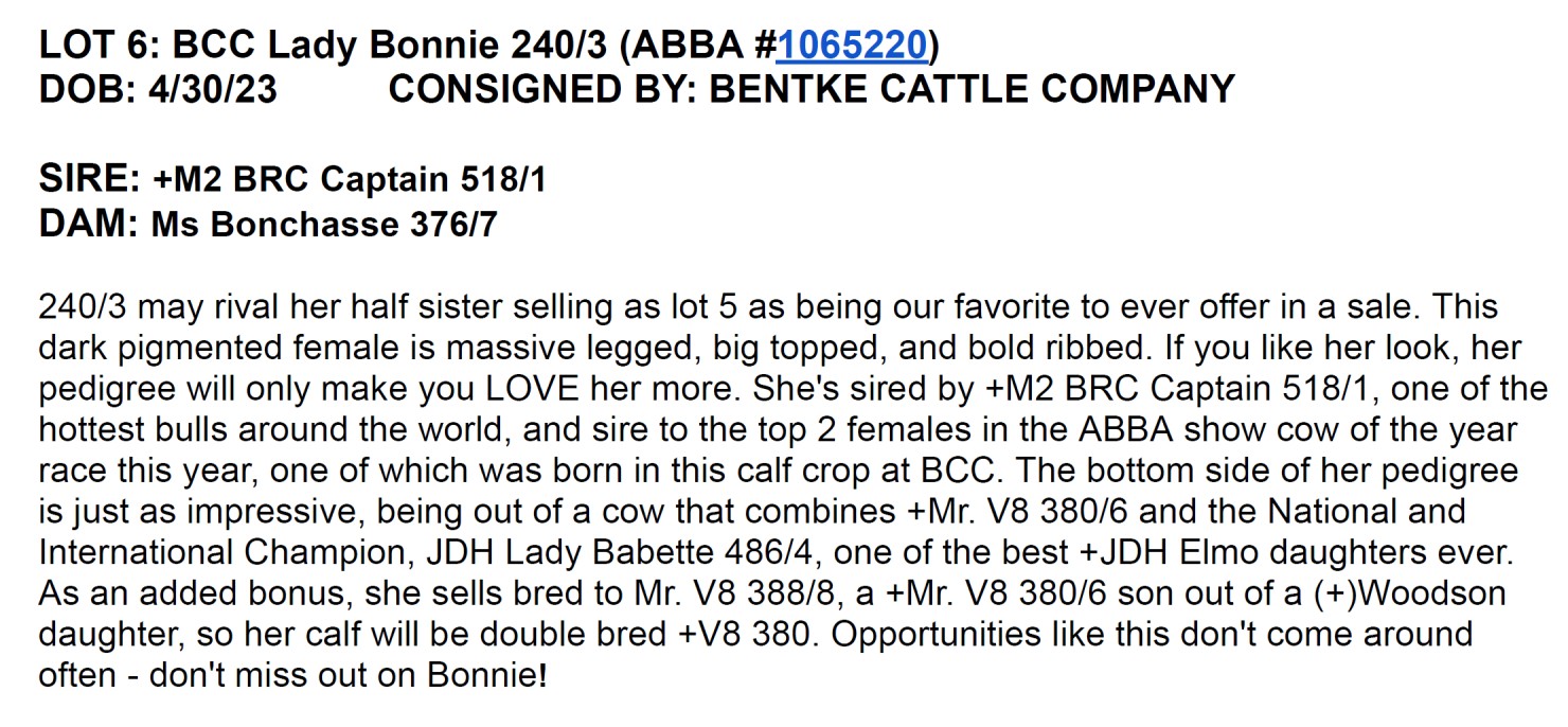 Lot 6: Broken Triangle Cattle Company - The Ranchers Winter Gathering ...