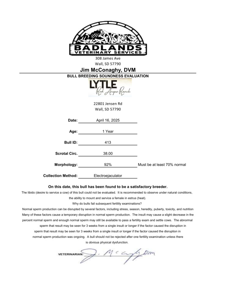 Lot 12 - LRAR MISSILE CAPITAL M413: Lytle Red Angus - Best Last Chance ...