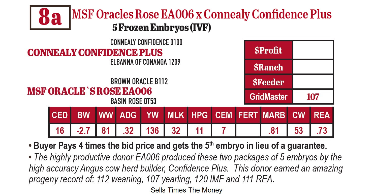 Lot 8a - MSF Oracles Rose EA006 x Connealy Confidence Plus 3940 - 5 ...
